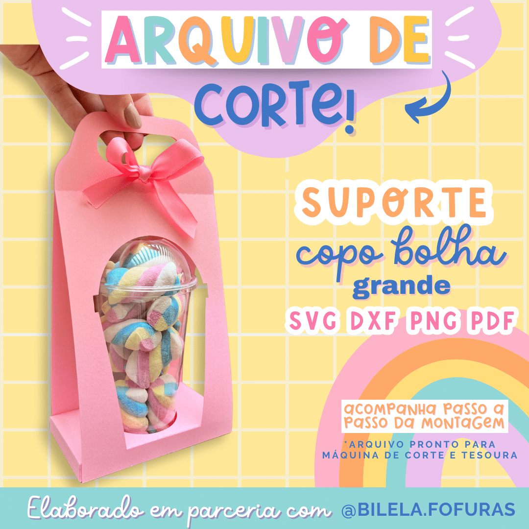 ARQUIVO DE CORTE – SUPORTE COPO BOLHA GRANDE - Drive da Cris