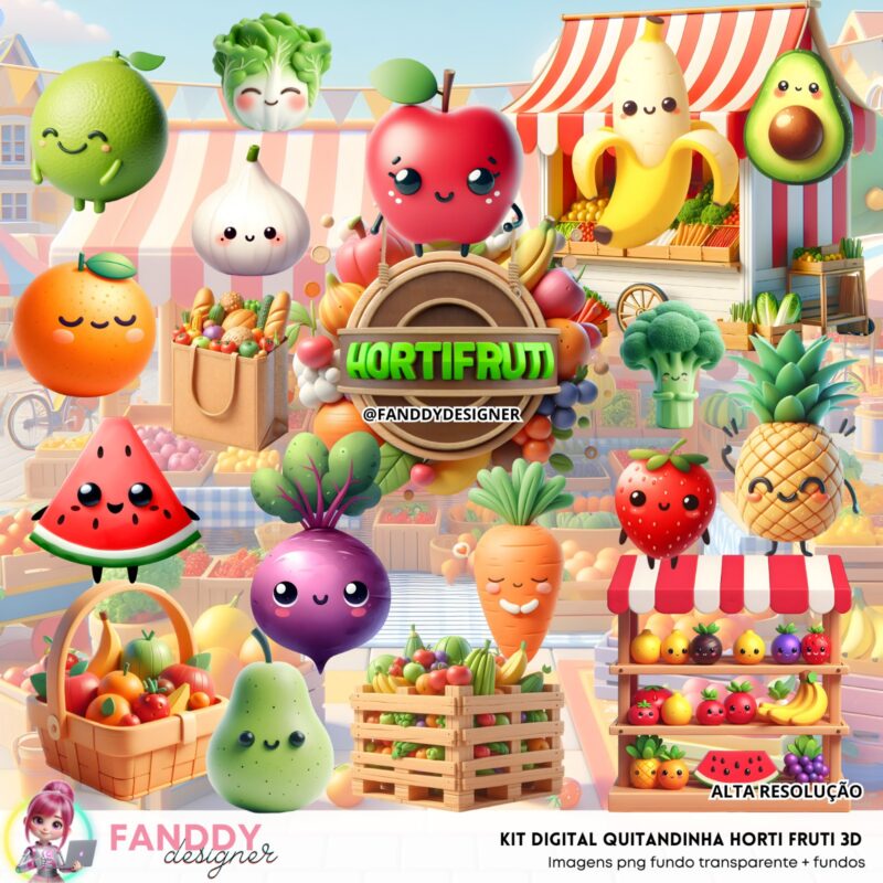Kit Digital Quitandinha Horti Fruti - Drive da Cris