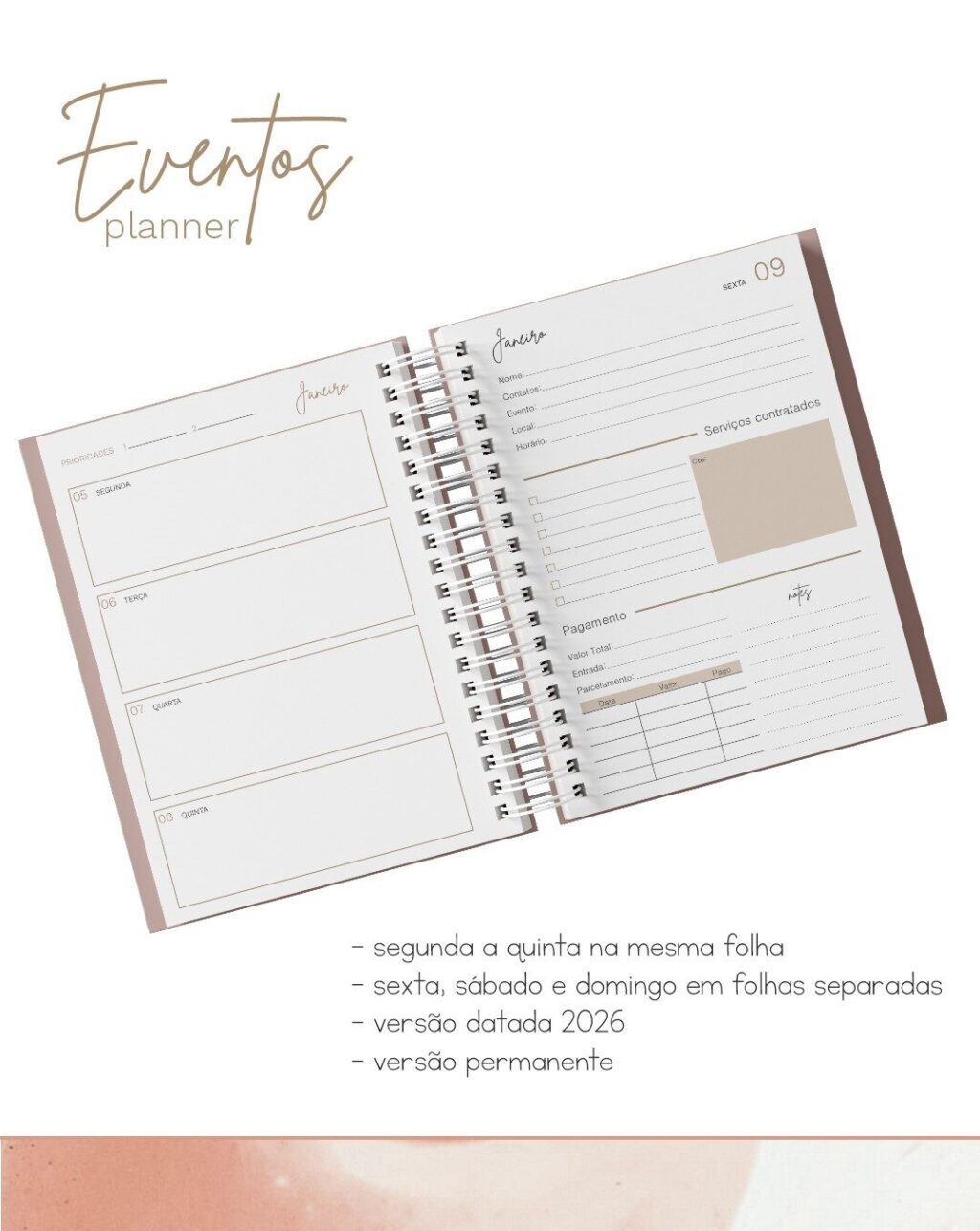 Planner Eventos – Datado 2026 e Permanente – Arquivo Digital - Drive da ...