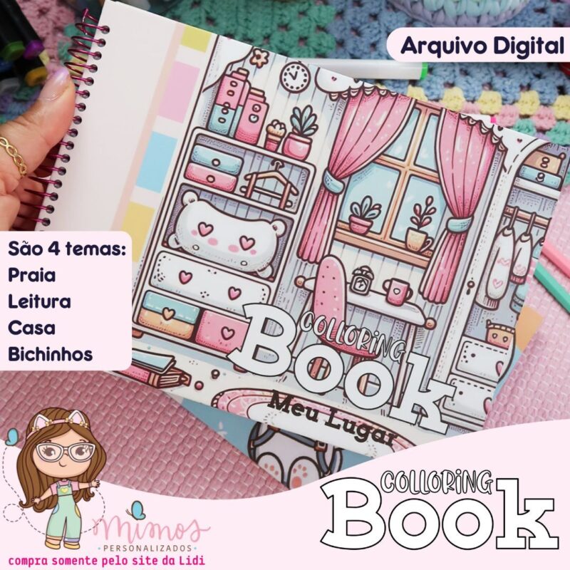 ARQUIVO DIGITAL – COLORING BOOK A5 - Drive da Cris