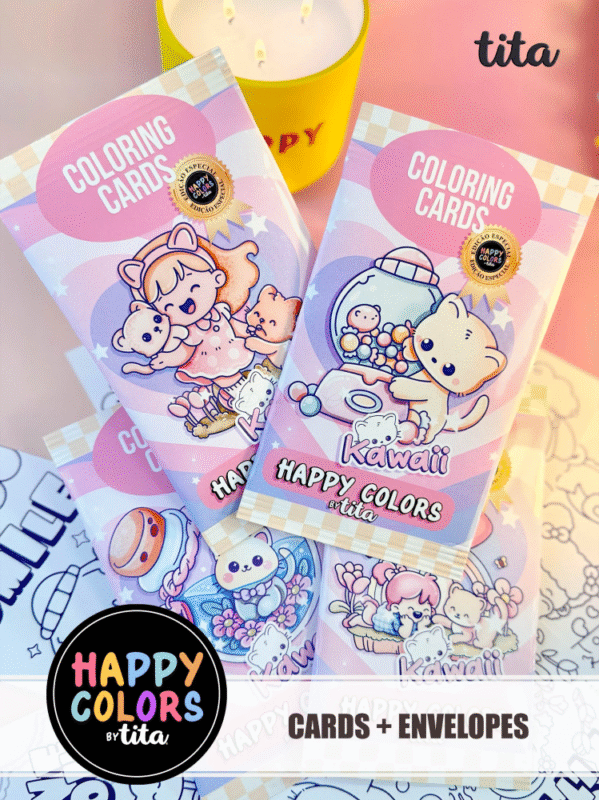 Happy Colors – Cards – Kawaii - Drive da Cris