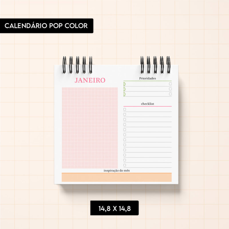 Arquivo digital – Calendário Pop Color 2026 - Drive da Cris