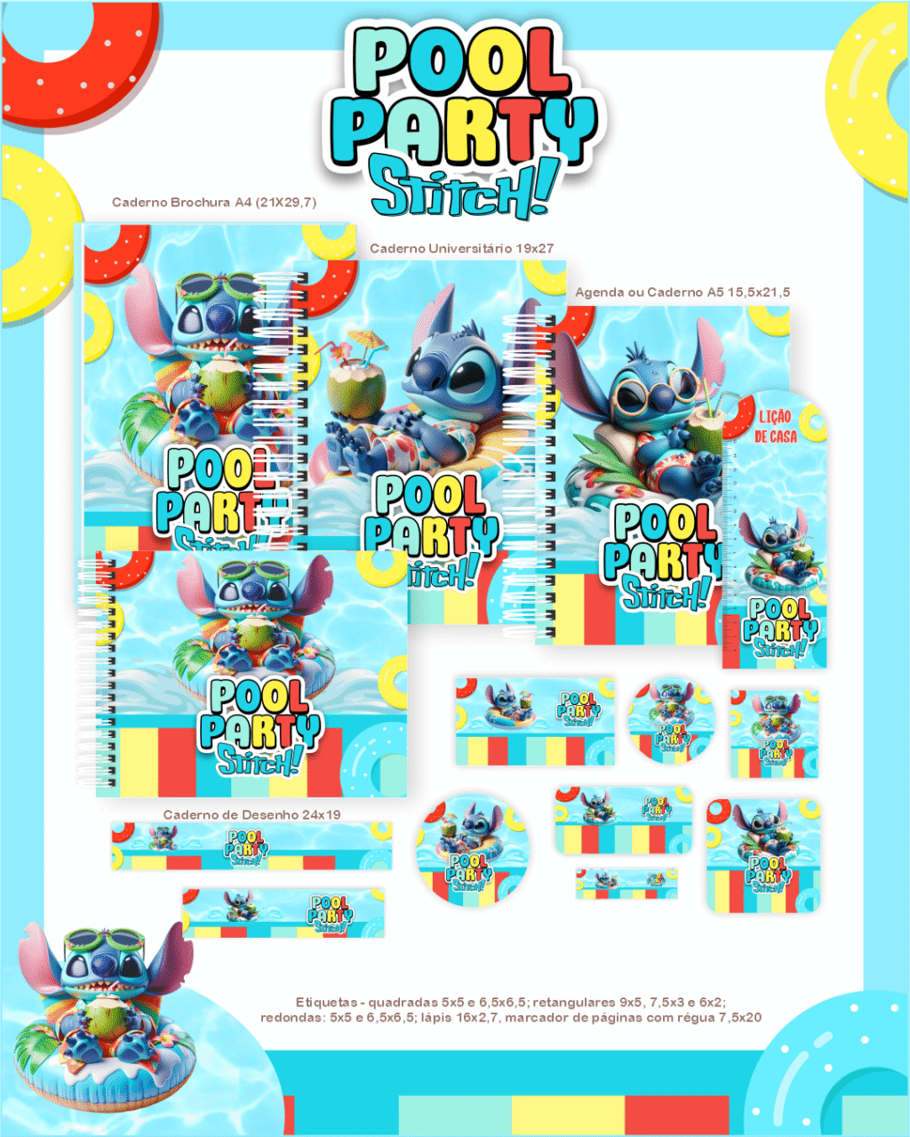 Volta as Aulas – STITCH POOL PARTY - Drive da Cris