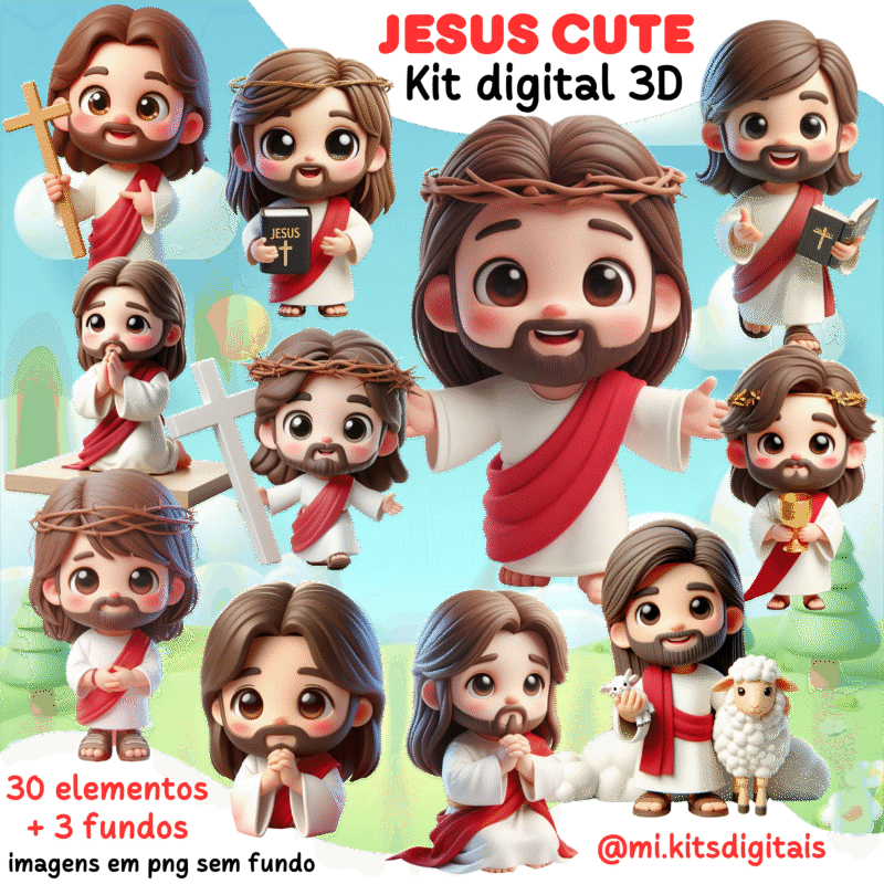 KIT DIGITAL Jesus cute - Drive da Cris
