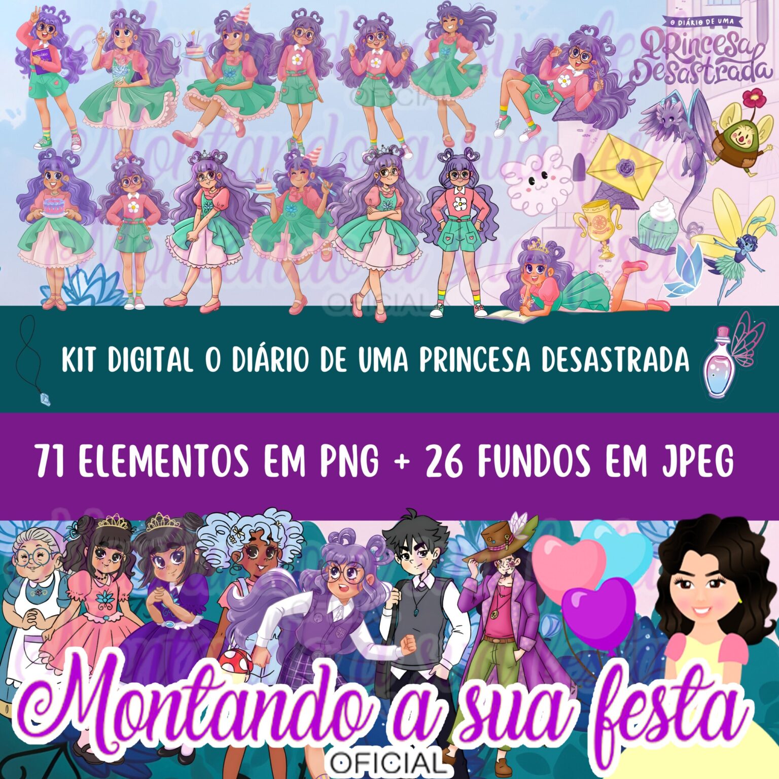 Kit Digital O Diário de Uma Princesa Desastrada - Drive da Cris